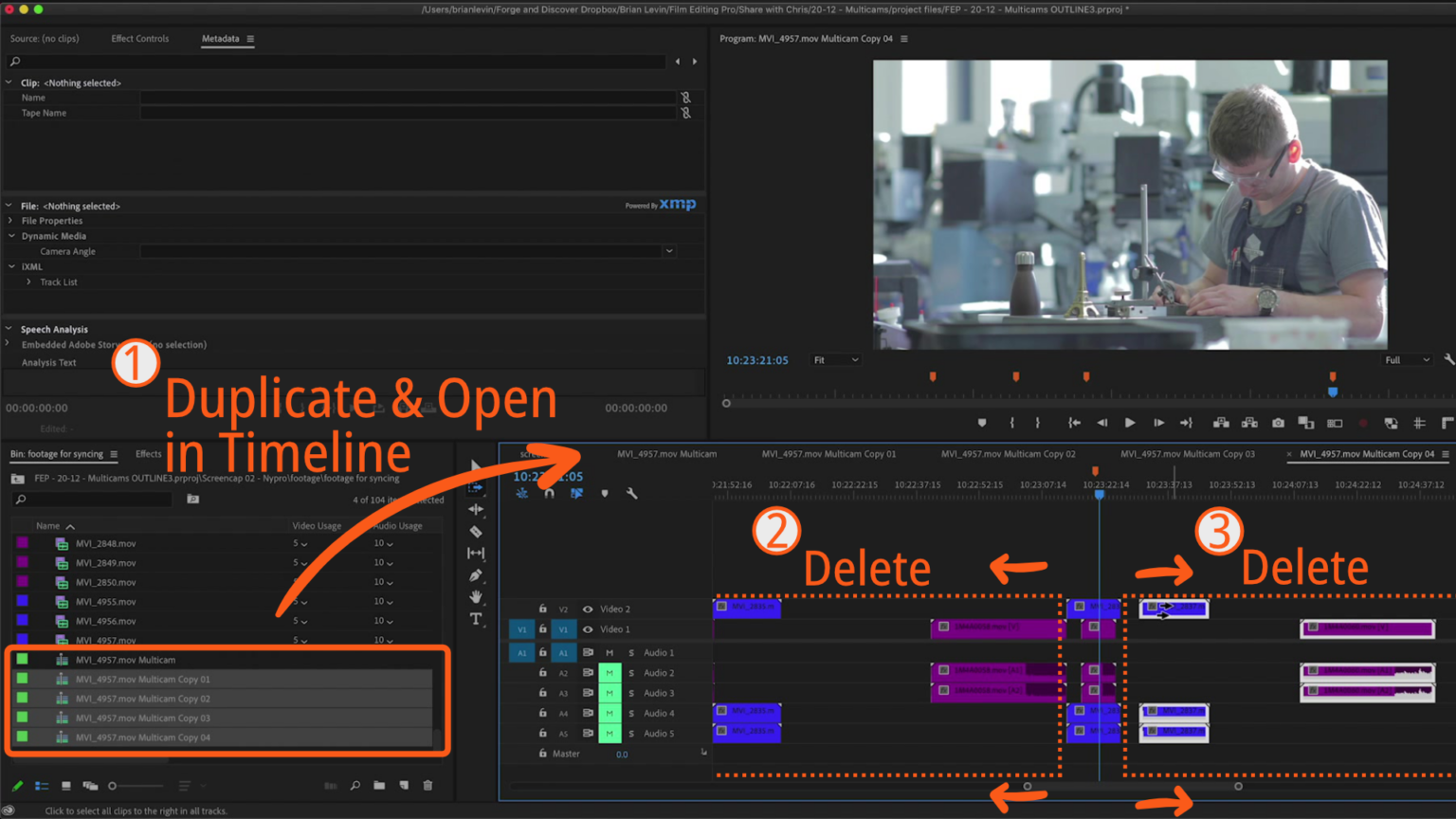 Creating a MultiCam with Timecode in Premiere Pro | Film Editing Pro