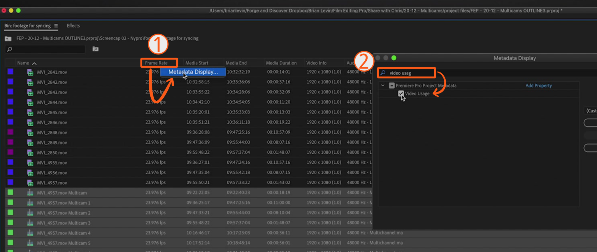 Creating a MultiCam with Timecode in Premiere Pro | Film Editing Pro